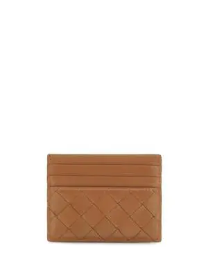 Bottega Veneta Leather Card Holder - Brown