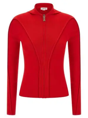 Victoria Beckham Hooded Cardigan - Red