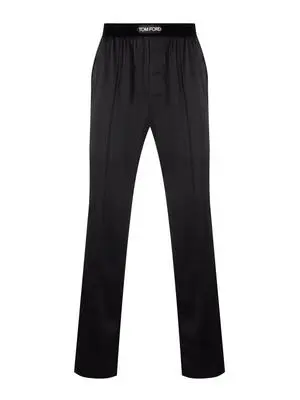 TOM FORD Silk Pajama Trousers - Black