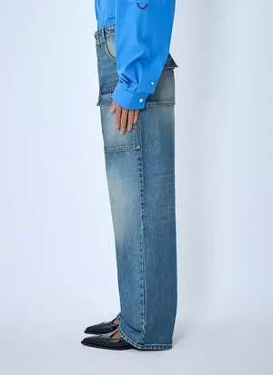Miu Miu Cargo Denim Jeans