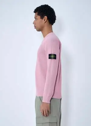 Stone Island Crewneck Wool Sweater - Pink