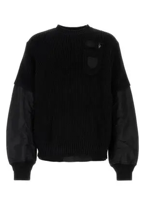 Sacai Gonz Multi Patch Nylon Twill X Knit Sweater - Multicolor