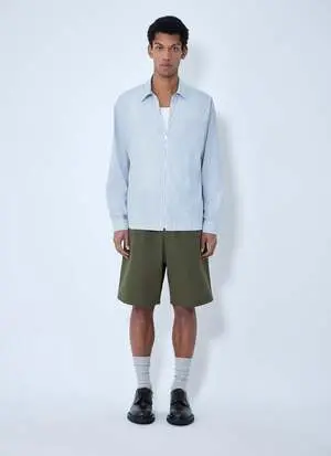 Prada Zip-front Stripe Shirt
