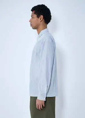 Prada Zip-front Stripe Shirt