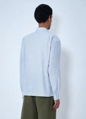 Prada Zip-front Stripe Shirt