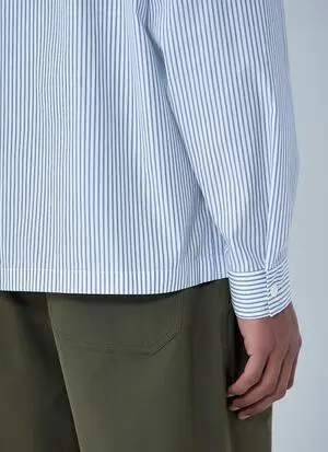 Prada Zip-front Stripe Shirt