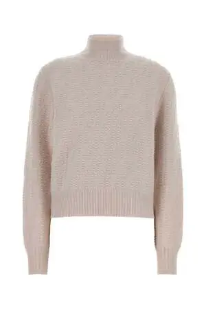 Fendi Powder Stretch Wool Blend Sweater - Pink