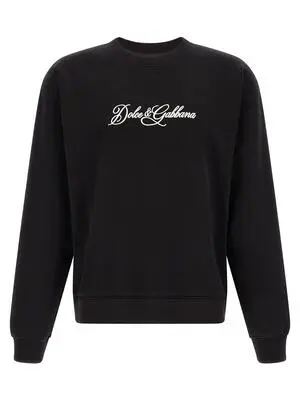 Dolce & Gabbana Logo Embroidery Sweatshirt - Black