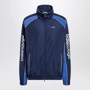 Balenciaga Cotton Blend Techwear Zip-up Jacket - Blue