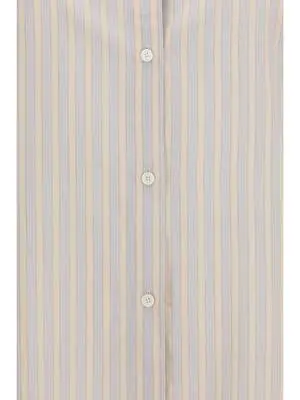 TOTEME Oversized Striped Shirt In Cotton - Cream