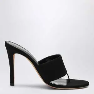 JUDE Nubuck Leather Thong Sandals - Black