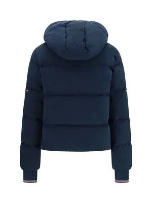 Thom Browne Waxed Technical Puffer Jacket With Hood
