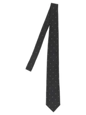 TOM FORD Polka Dot Silk Tie - Black