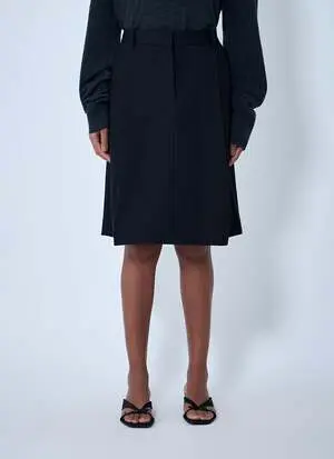 TOTEME Tailored Pleated Skirt - Black