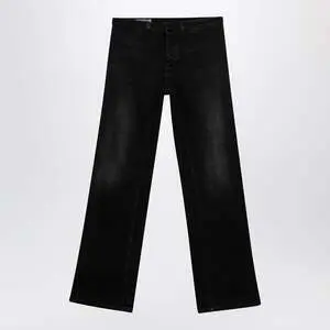 Gucci Low-rise Cotton Denim Jeans With Web Tape - Black