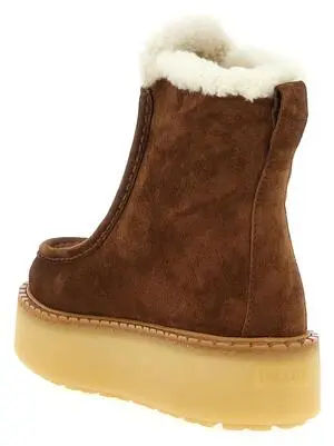 Prada Suede Ankle Boots - Brown