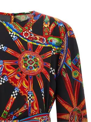 Dolce & Gabbana Carretto Silk Mini Dress - Multicolor