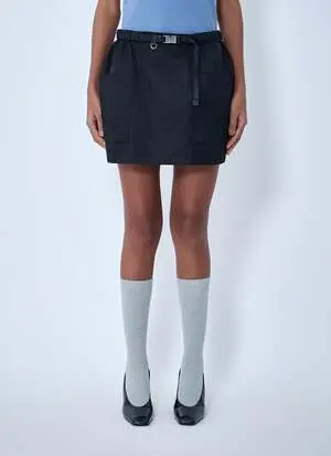 Prada Re-nylon Belted Mini Skirt