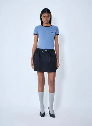Prada Re-nylon Belted Mini Skirt