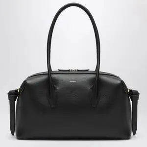 Yuzefi Brioche Duffle Bag In Pebble-grained Leather - Black