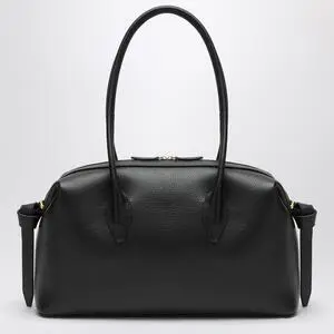 Yuzefi Brioche Duffle Bag In Pebble-grained Leather - Black