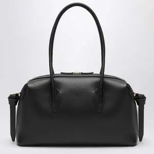 Yuzefi Brioche Duffle Bag In Pebble-grained Leather - Black