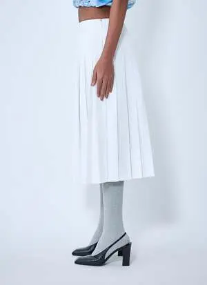 Prada Pleated Midi Skirt