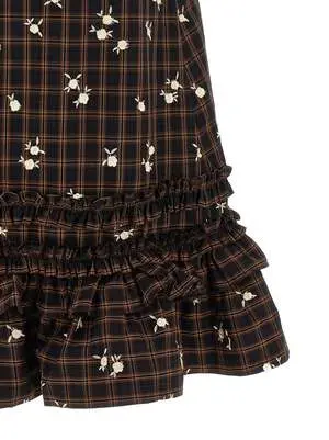 GANNI Check Flower' Dress