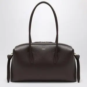 Yuzefi Brioche Duffle Bag In Espresso Pebble-grained Leather - Brown