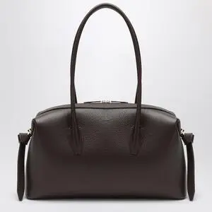 Yuzefi Brioche Duffle Bag In Espresso Pebble-grained Leather - Brown