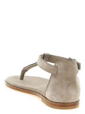 Brunello Cucinelli Precious Strap Sandals - Cream