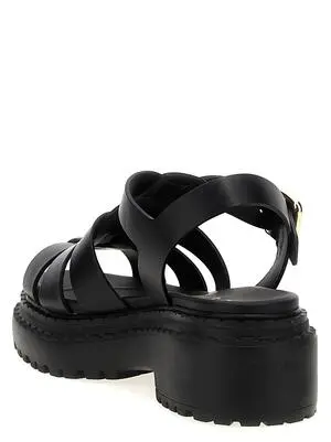 Prada Monolith Sandals - Black