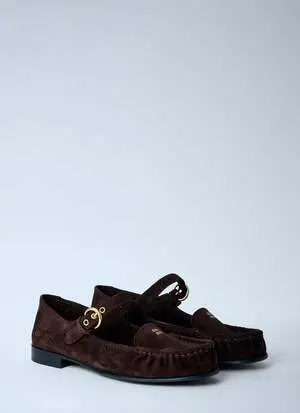 Miu Miu Suede Mary Jane Loafers