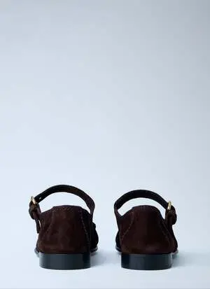 Miu Miu Suede Mary Jane Loafers