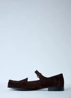 Miu Miu Suede Mary Jane Loafers