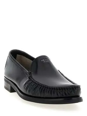 Prada Leather Loafers - Black