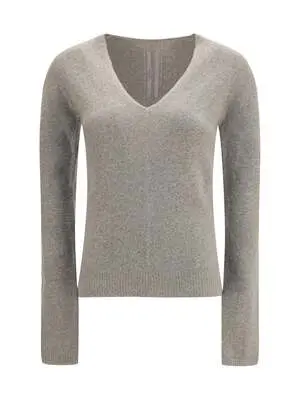 Rick Owens Cashmere V-neck Pullover - Gray