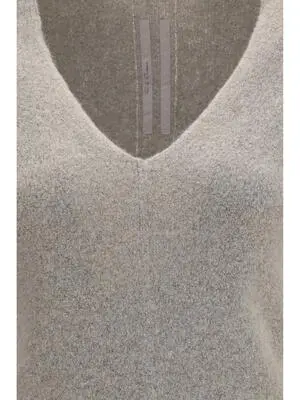 Rick Owens Cashmere V-neck Pullover - Gray