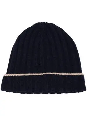 Brunello Cucinelli Ribbed Cashmere Beanie - Multicolor