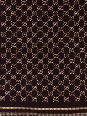 Gucci Gg Wool Jacquard Scarf