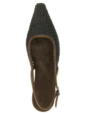 Brunello Cucinelli Precious Net Embroidery' Slingback