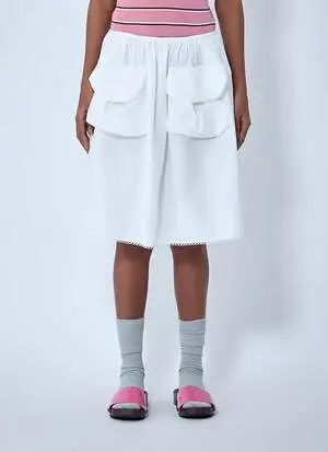 Miu Miu Gathered Skirt - White