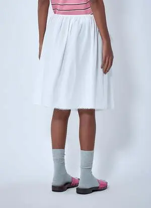 Miu Miu Gathered Skirt - White