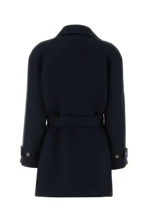 Loewe Navy Wool Blend Coat
