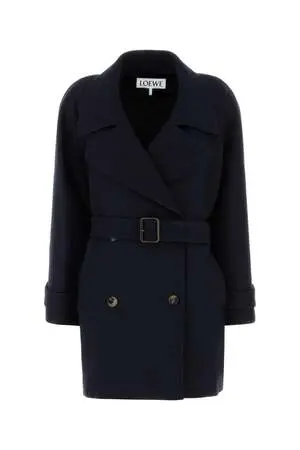 Loewe Navy Wool Blend Coat