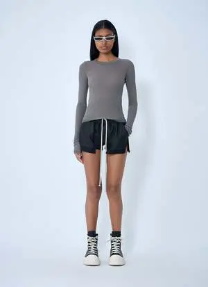 Rick Owens Leather Shorts