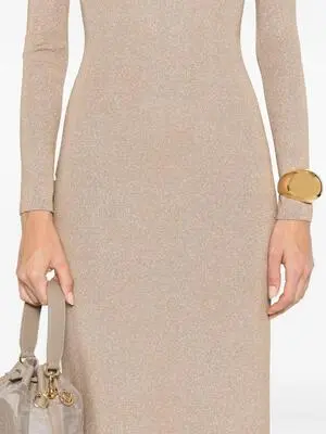 Max Mara Bracco Viscose Lurex Knit Dress - Multicolor