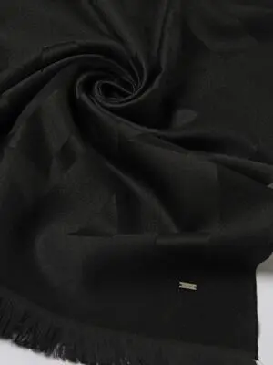 Saint Laurent Monogram Jacquard Wool Scarf