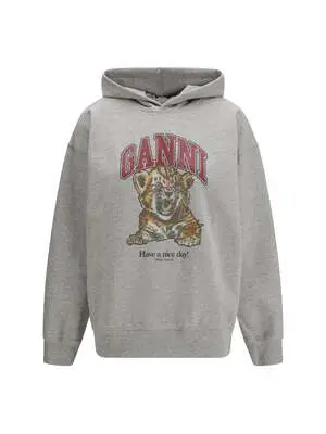 GANNI Tiger Hoodie - Gray