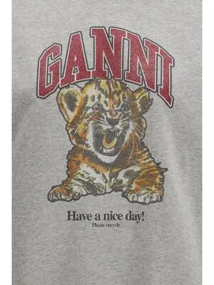 GANNI Tiger Hoodie - Gray